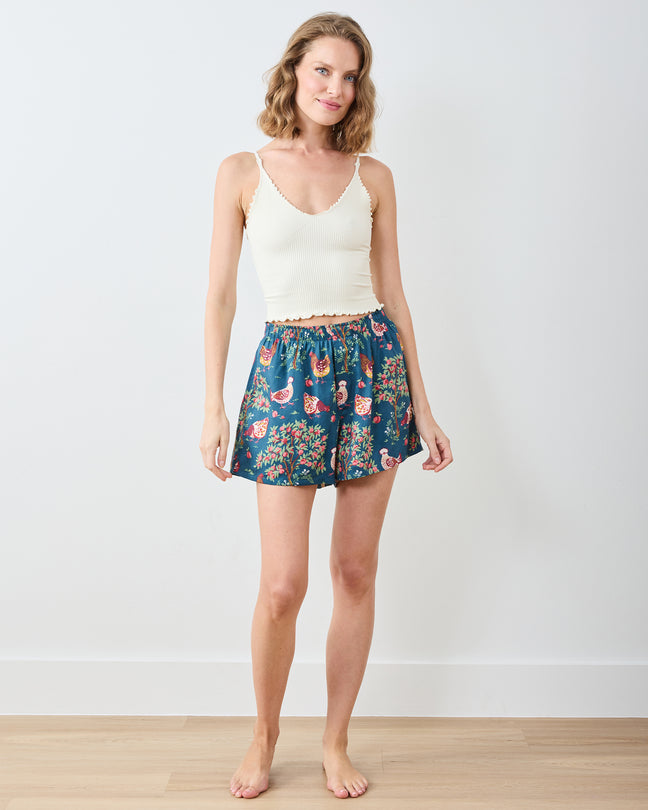 Hen House - Eco Satin Boyfriend Boxer - Navy – Printfresh