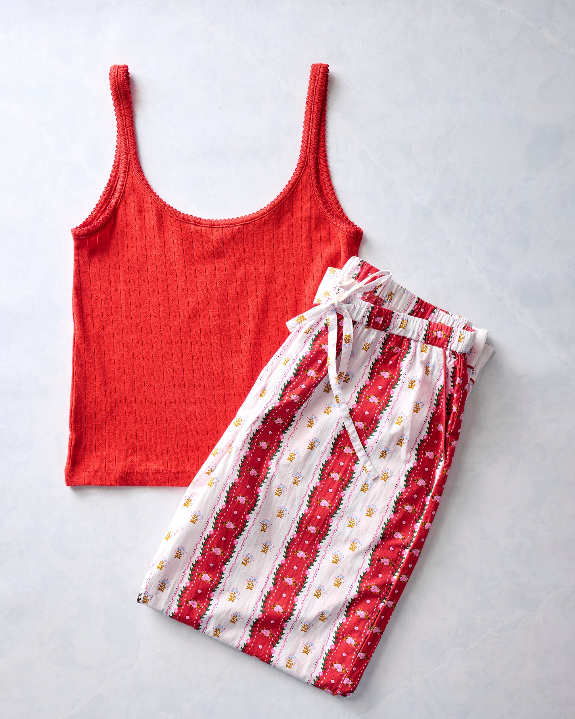 Sweetheart Stripes - Esme Tank & PJ Pants Bundle - Multi – Printfresh