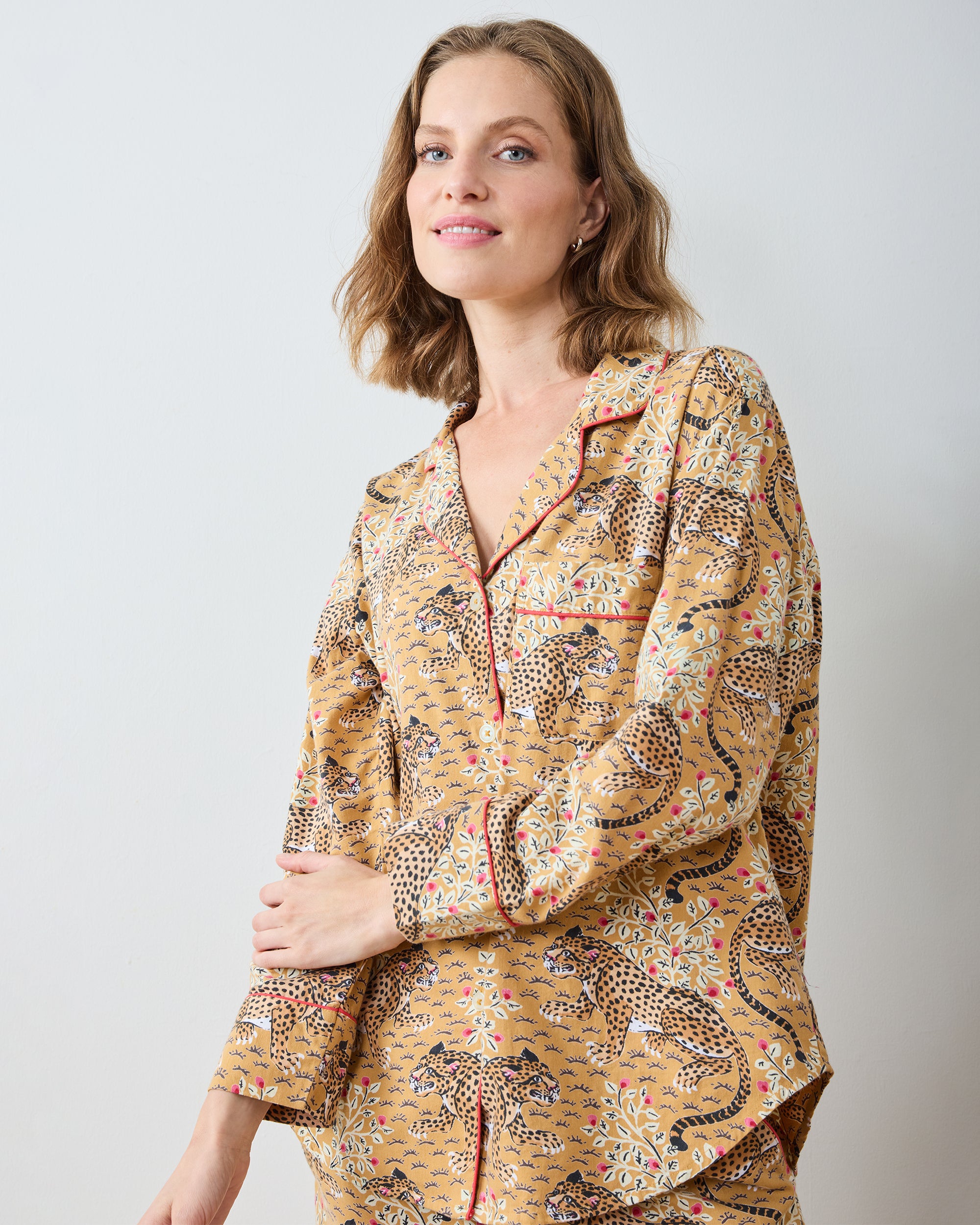 Bagheera - Petite Lightweight Flannel Long PJ Set - Tobacco – Printfresh