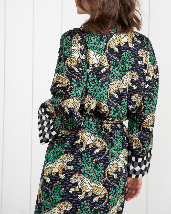 Bagheera - Women's Satin Robe - Ink – Printfresh