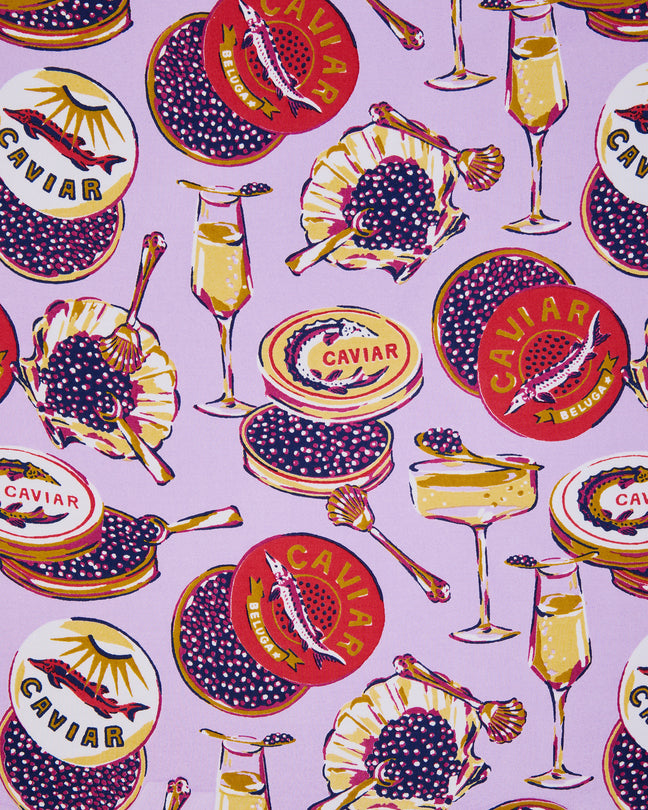 Champagne & Caviar - Eco Satin Slumber Jacket - Lavender Spritz ...