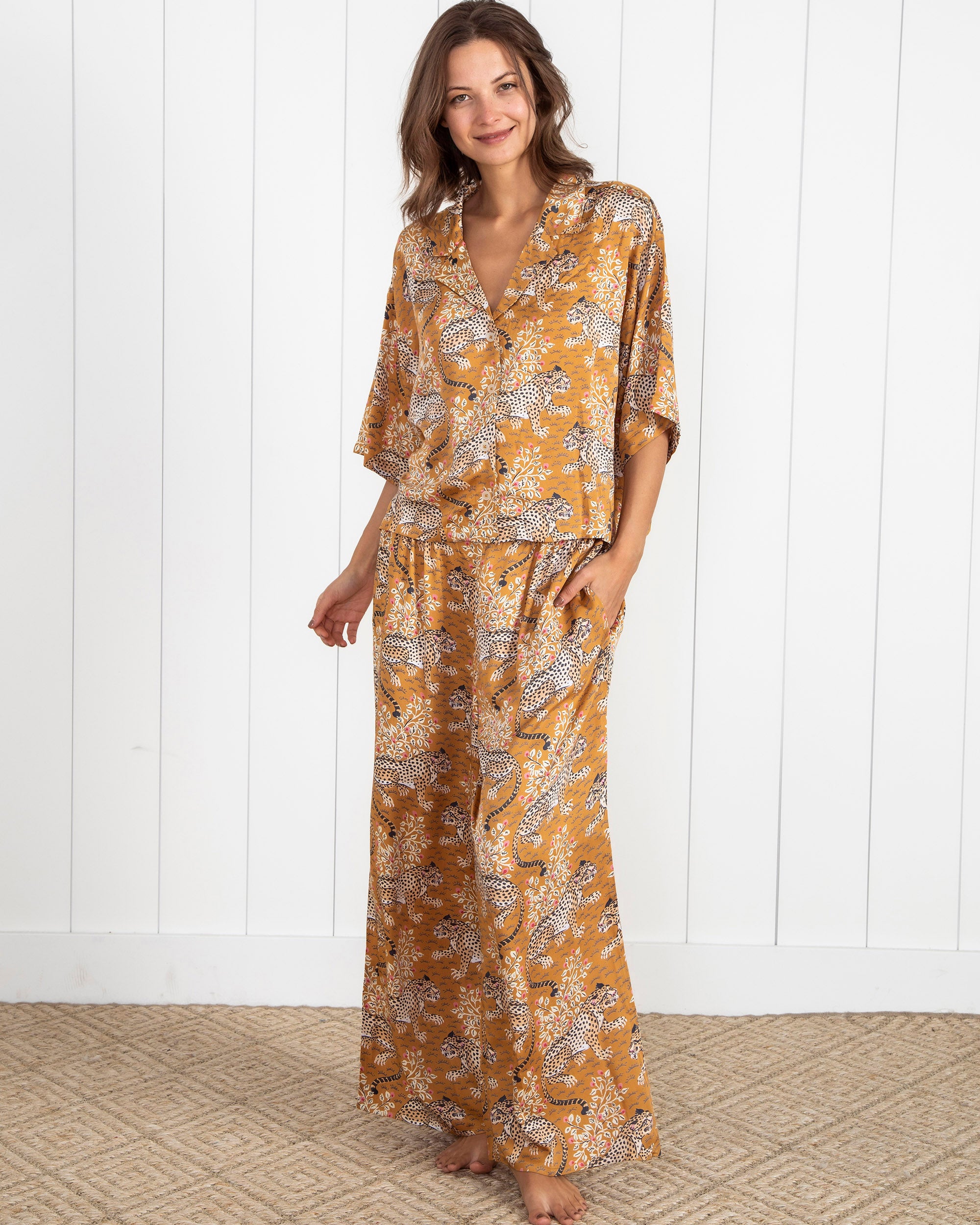 Long Cotton Pajama Sets | Women's Sleep Sets - Printfresh