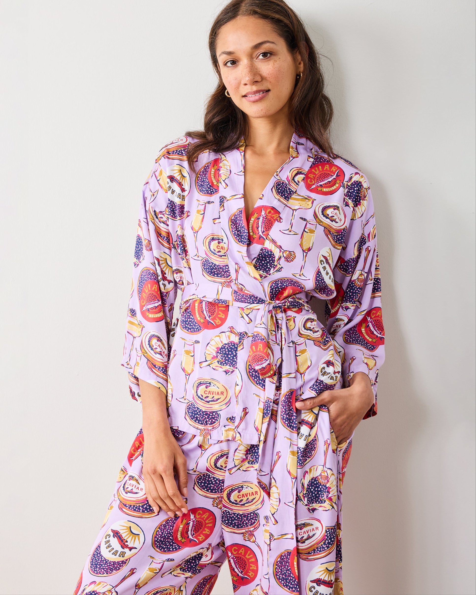 Champagne & Caviar - Eco Satin Wrap Set - Lavender Spritz – Printfresh