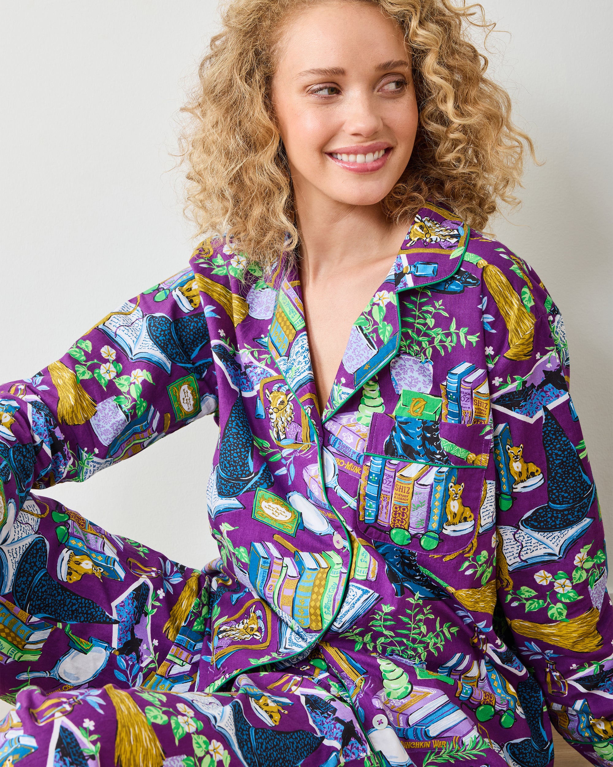Elphaba's Alchemy - Petite Long PJ Set - Brewed Blackberry – Printfresh