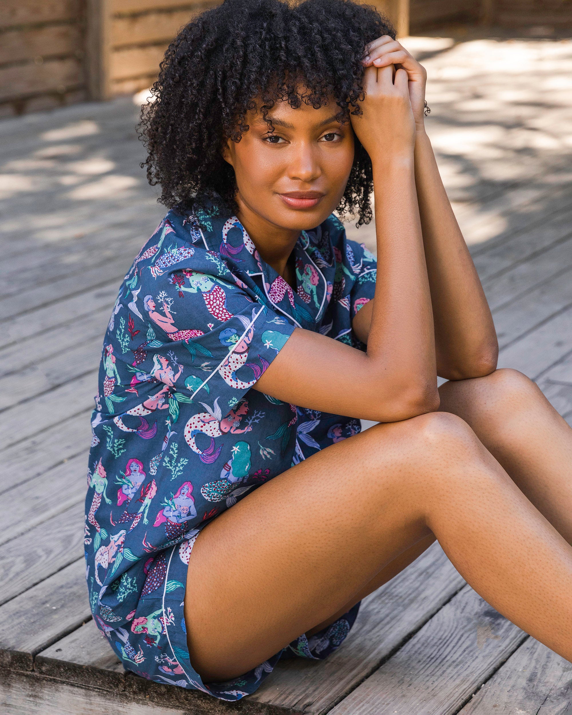 Mermaidcore - Women's Mermaid Print Pajamas
