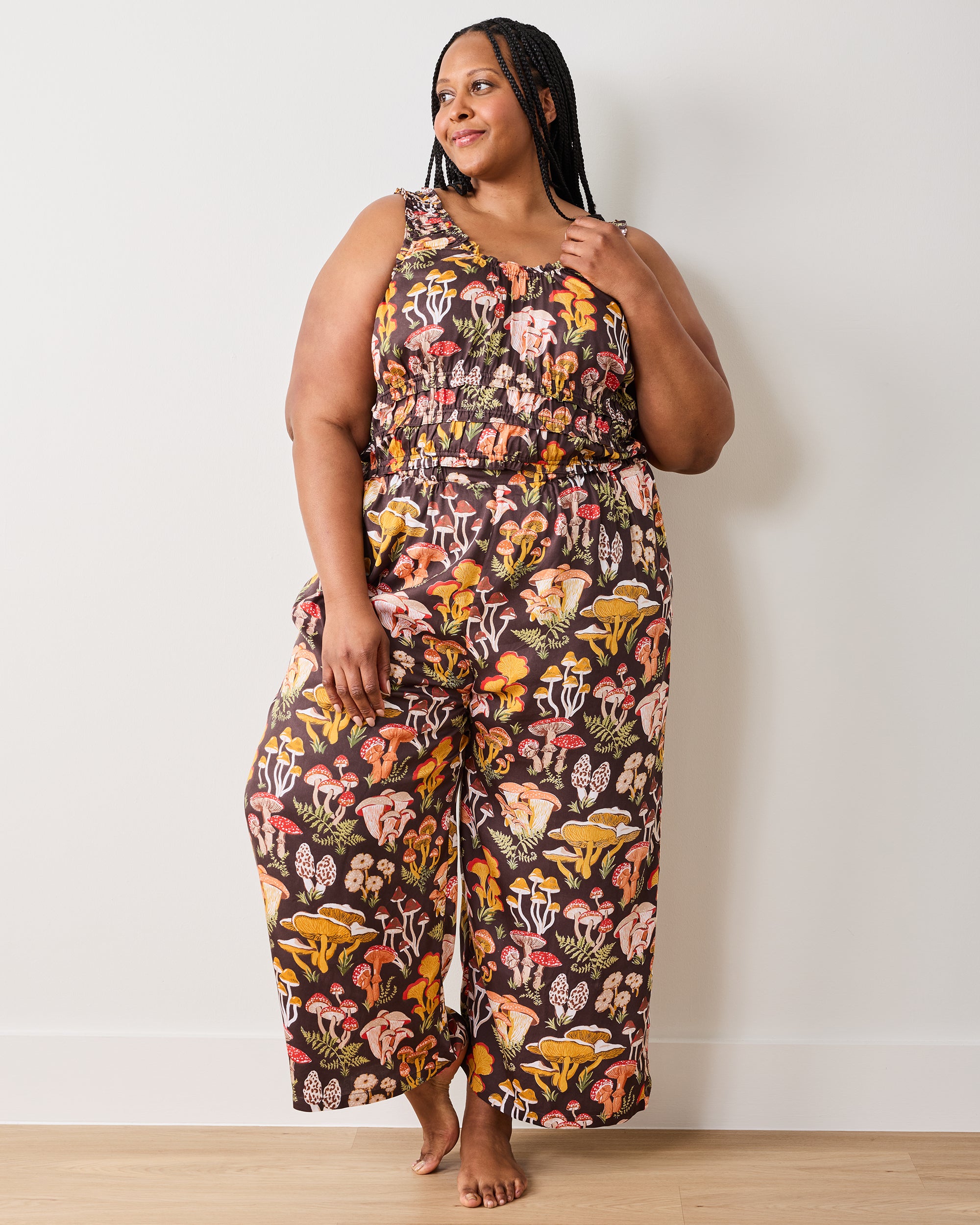 Mushroom Medley - Tall Eco Satin Sadie Set - Truffle – Printfresh