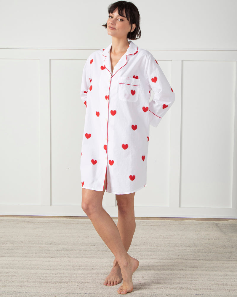 Women's Long Sleeve Printed Sleep Shirts - Printfresh