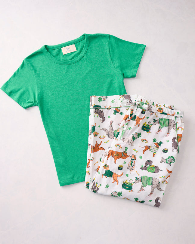Lucky Paws - Long PJ Pants & Saturday Tee Bundle - Multi – Printfresh