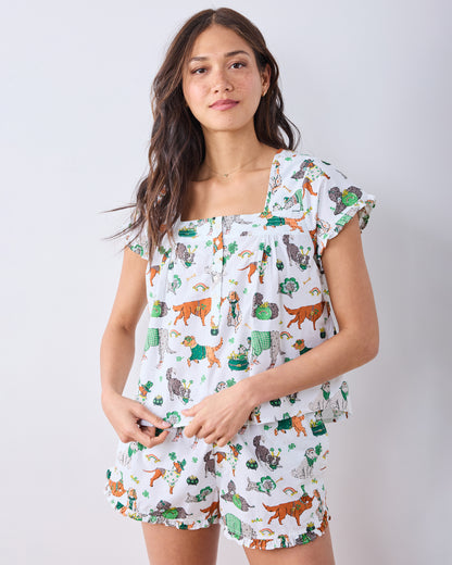 Lucky Paws - Pintuck Short Set - Irish Cream – Printfresh