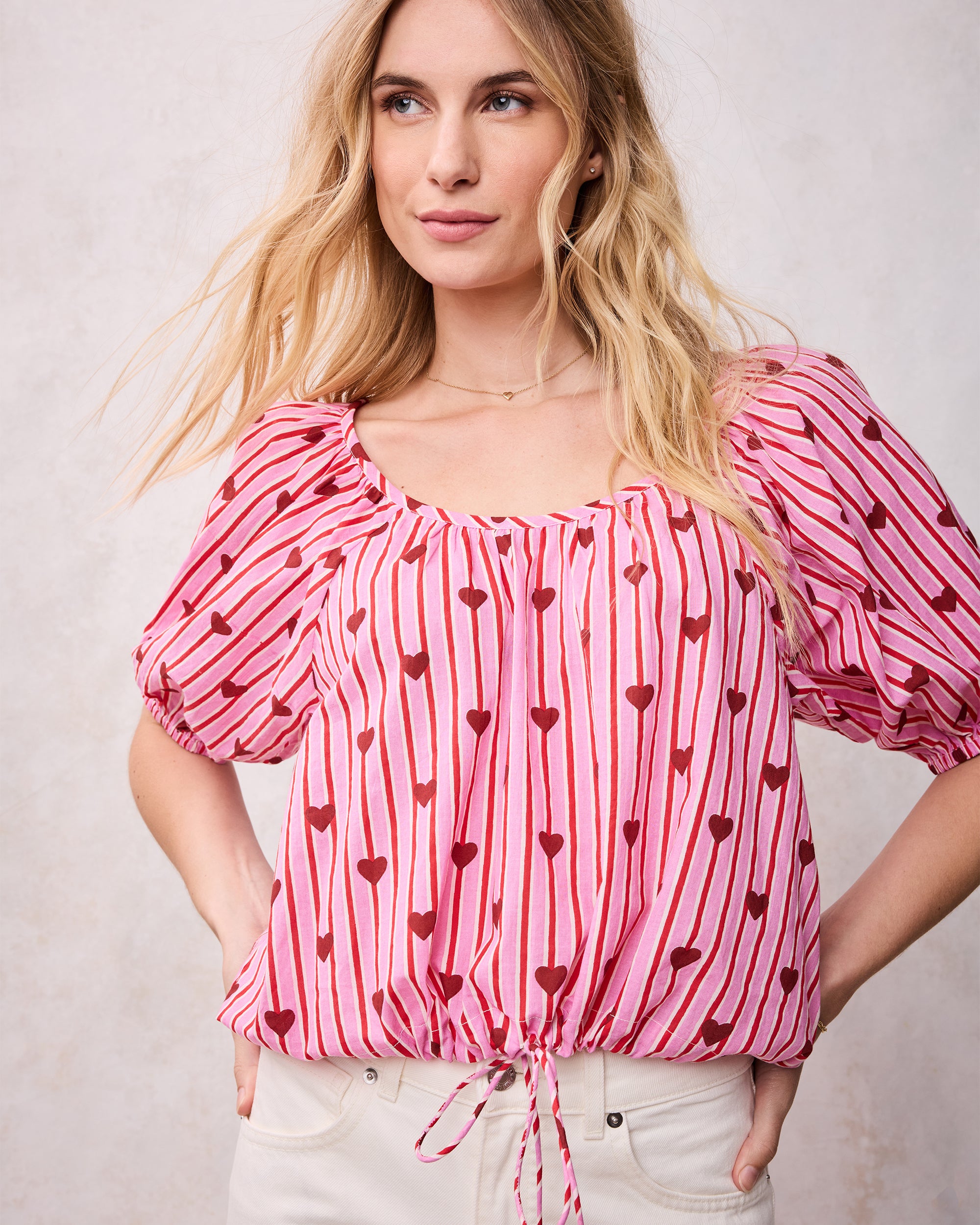 Sweethearts - Piper Blouse - Blushing Valentine – Printfresh