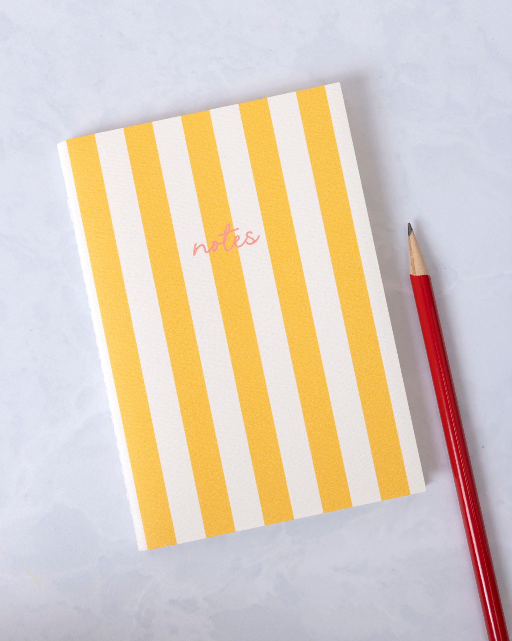 Yellow - Cabana Striped Notebook - Fin Studio