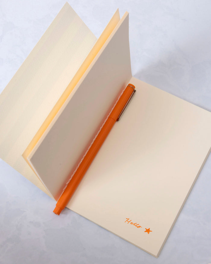 Yellow - Cabana Striped Notebook - Fin Studio – Printfresh