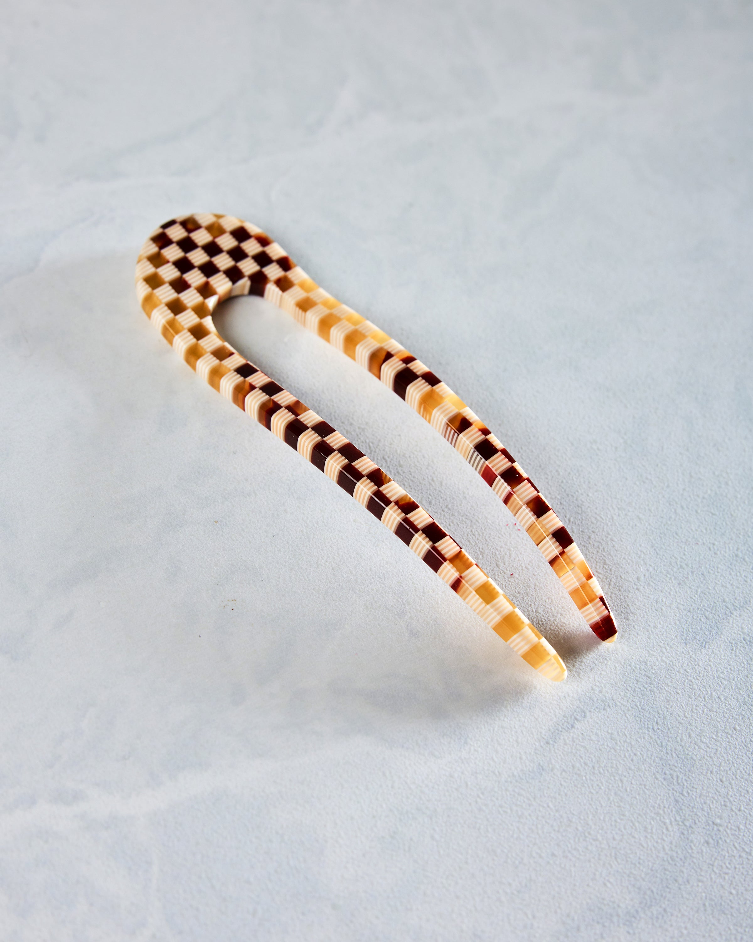 Tortoise Checker - French Hair Pin - Machete – Printfresh