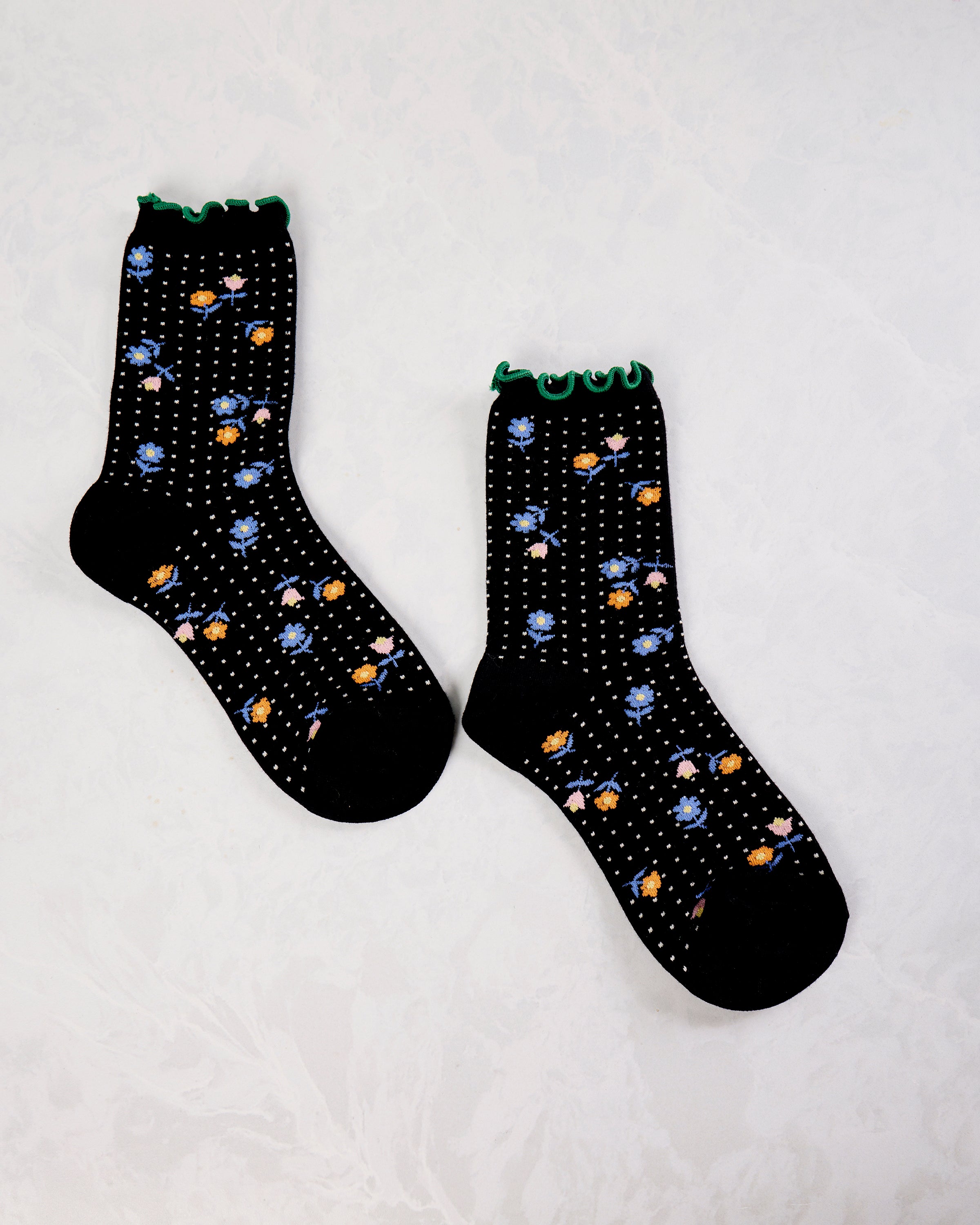 Black - Dottie Floral Crew - Hansel from Basel – Printfresh