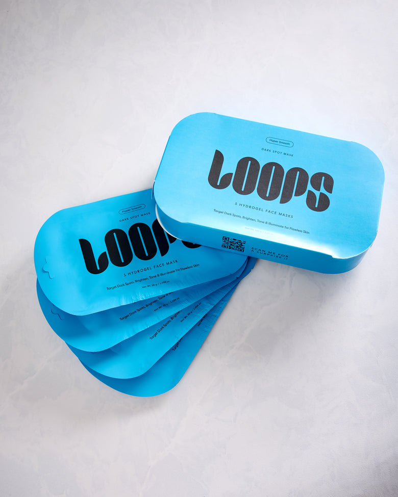 Blue - Loops Hyper Smooth Face Mask Set of 5 - Loops – Printfresh