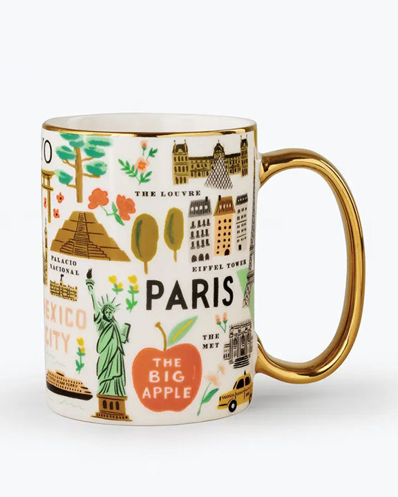 Multi - Bon Voyage Porcelain Mug - Rifle Paper – Printfresh