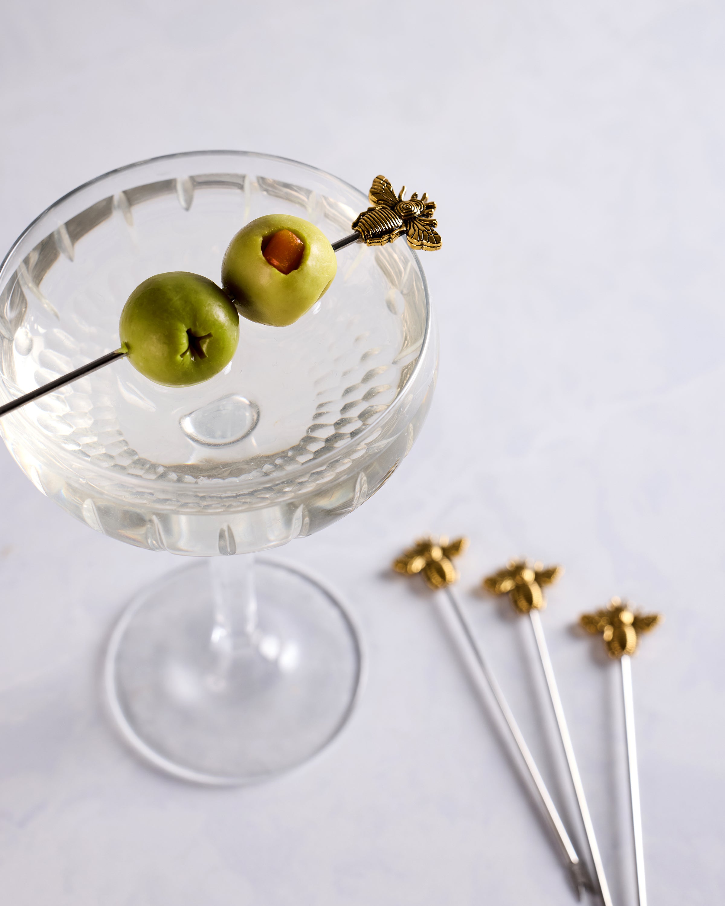 Gold - Set of 4 Golden Bee Cocktail Picks - Abbott – Printfresh