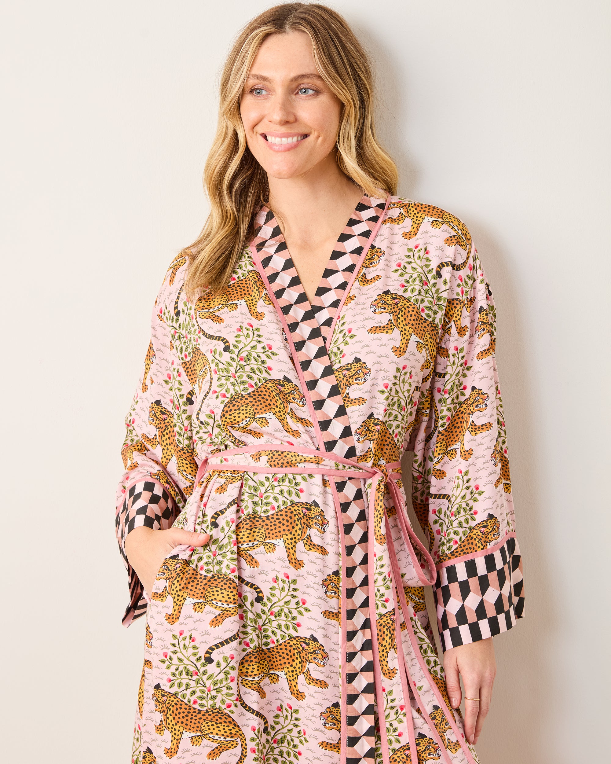 Bagheera - Eco Satin Robe - Blush – Printfresh