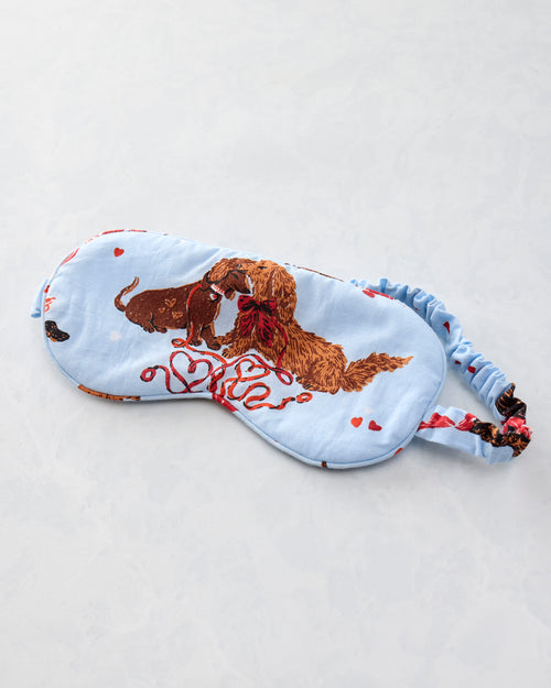 Dachshund Date - Eye Mask - Pale Blue – Printfresh