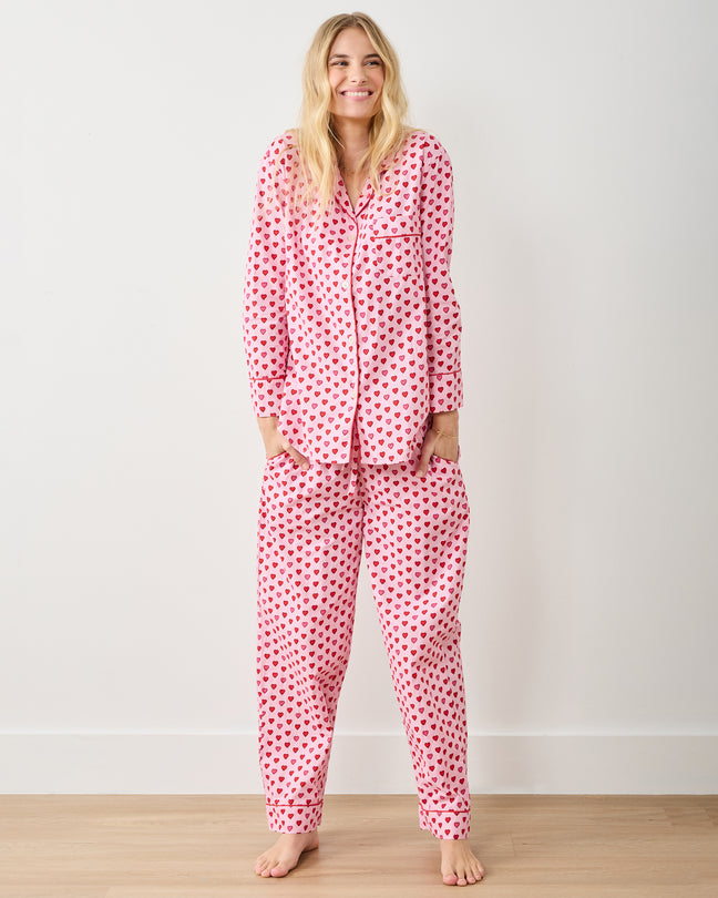 Mini Candy Hearts - Tall Long PJ Set - Pink Macaron – Printfresh
