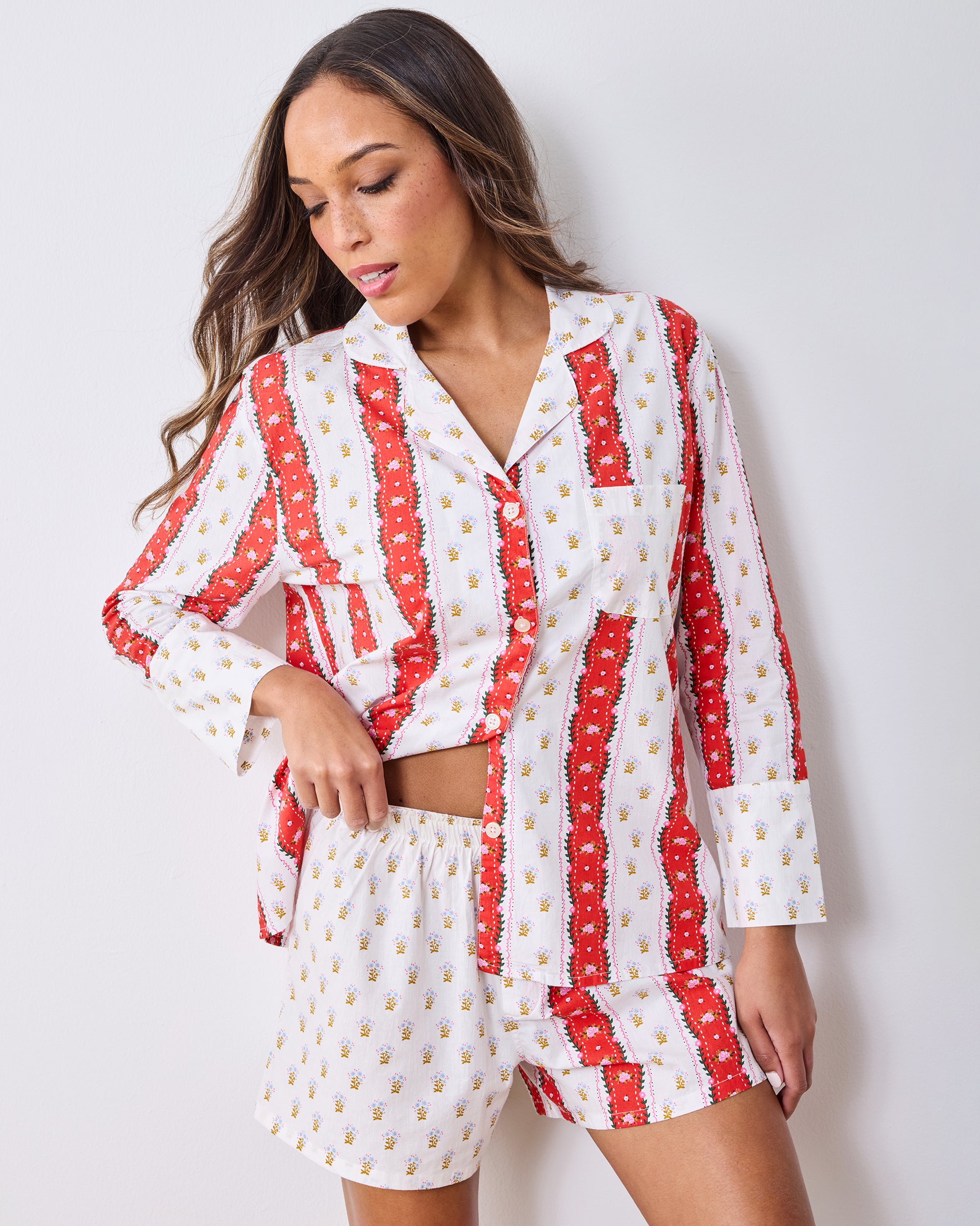 Sweetheart Stripes - Reese Boxer Set - Cherry Cola – Printfresh