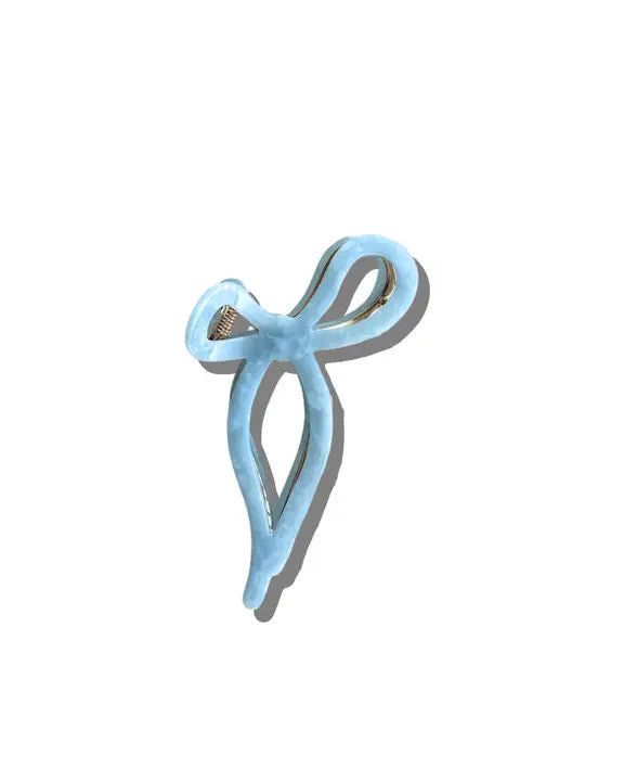 Solar Eclipse - Ballet Bow Acetate Claw Clip - Pale Blue – Printfresh