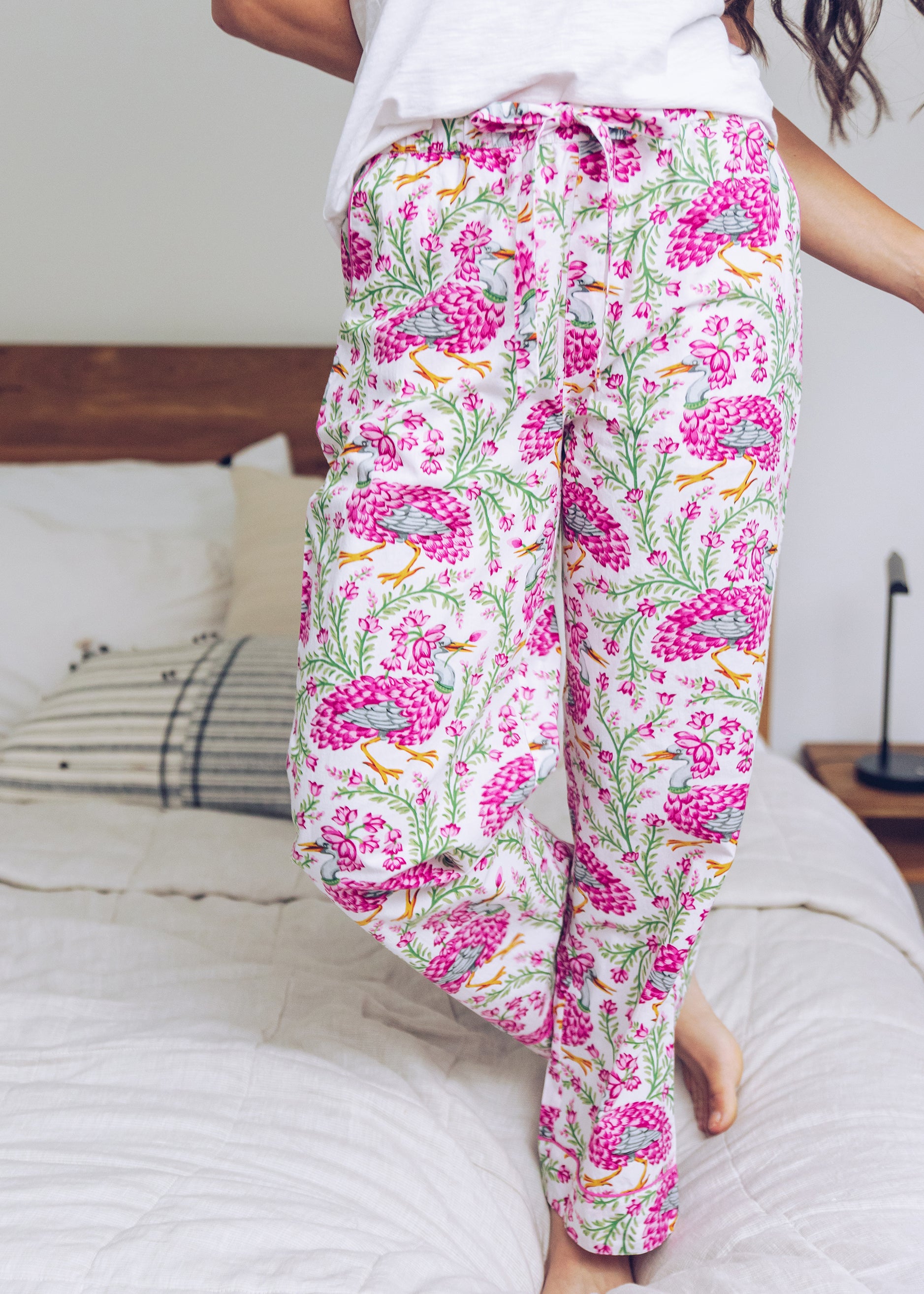 Queen Lotus - Pajama Pants - Cloud